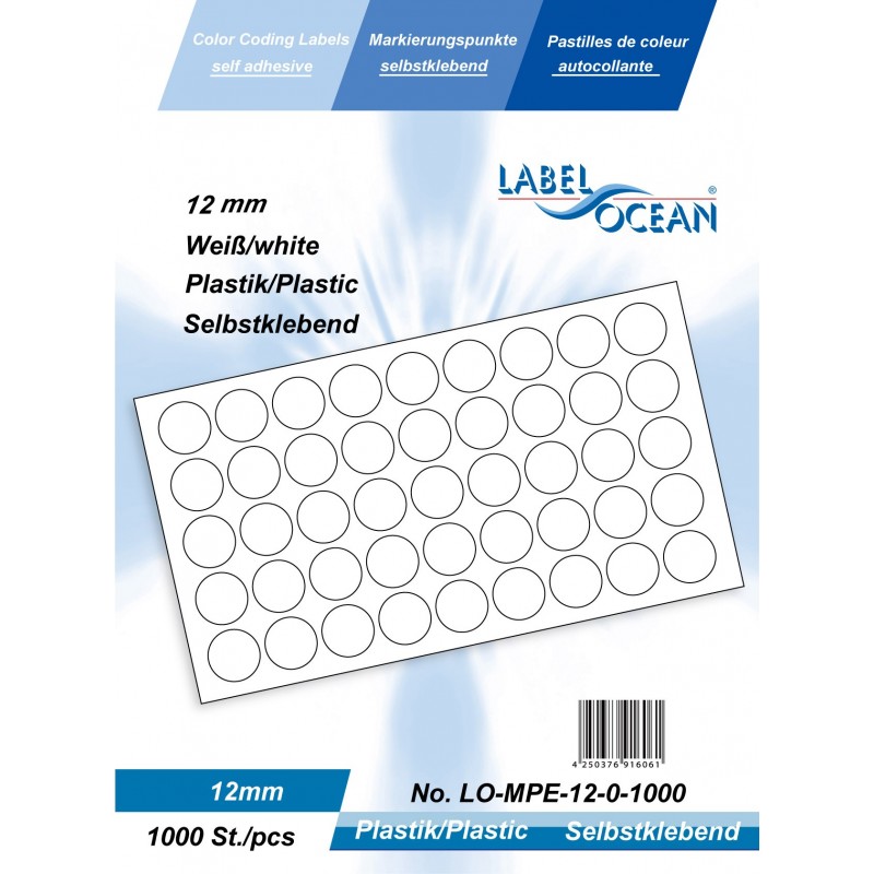 Etichete Autoadezive Buline Colorate Diametru 12 mm Plastic 1000 Bucati ...